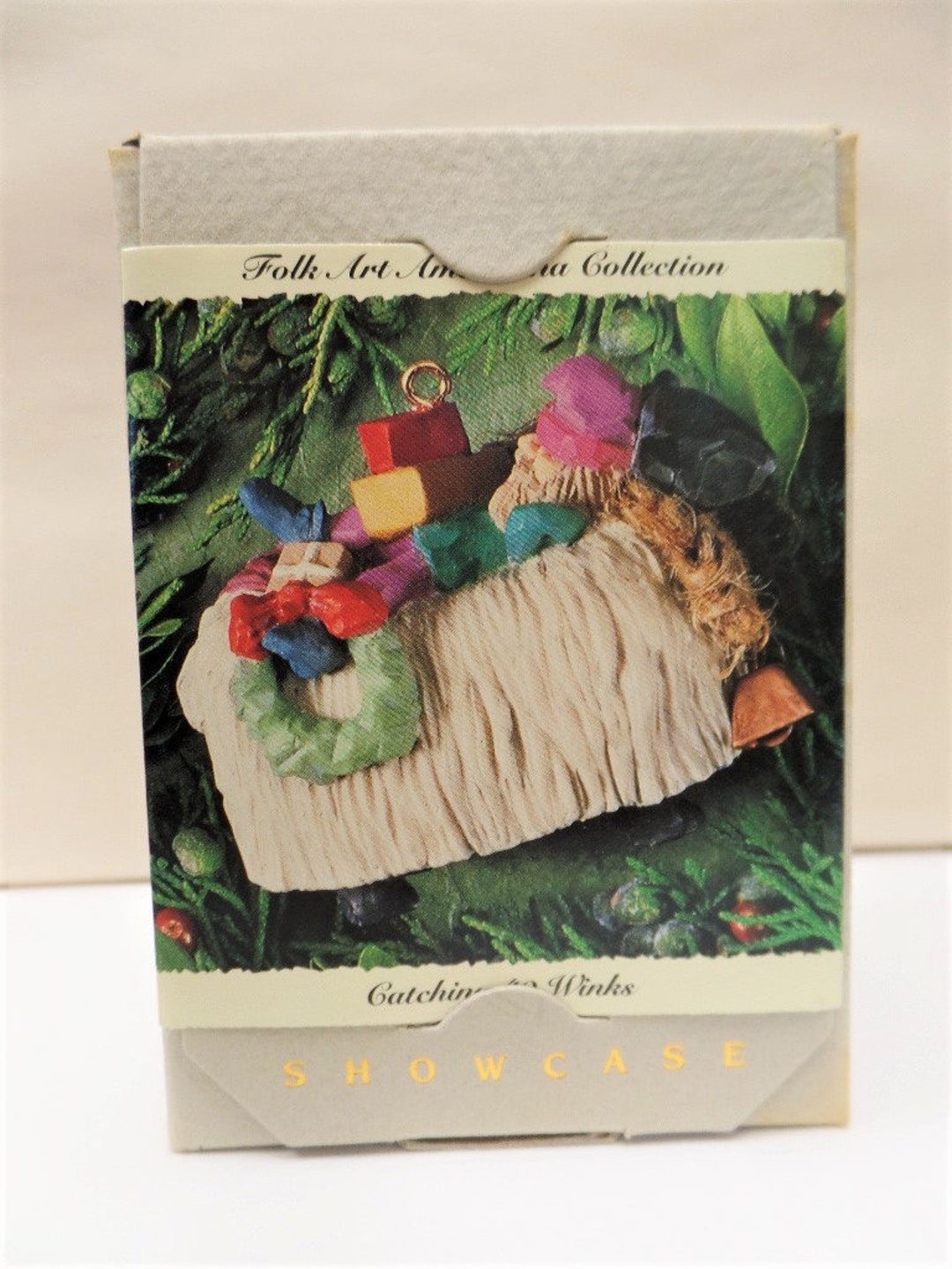 Hallmark Catching 40 Winks Christmas Ornament 1994 NOS NRFB Folk Art ...