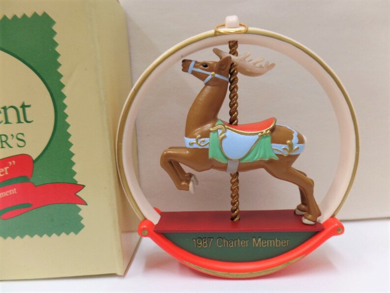 Hallmark Carousel Reindeer Collector's Club Christmas | Etsy
