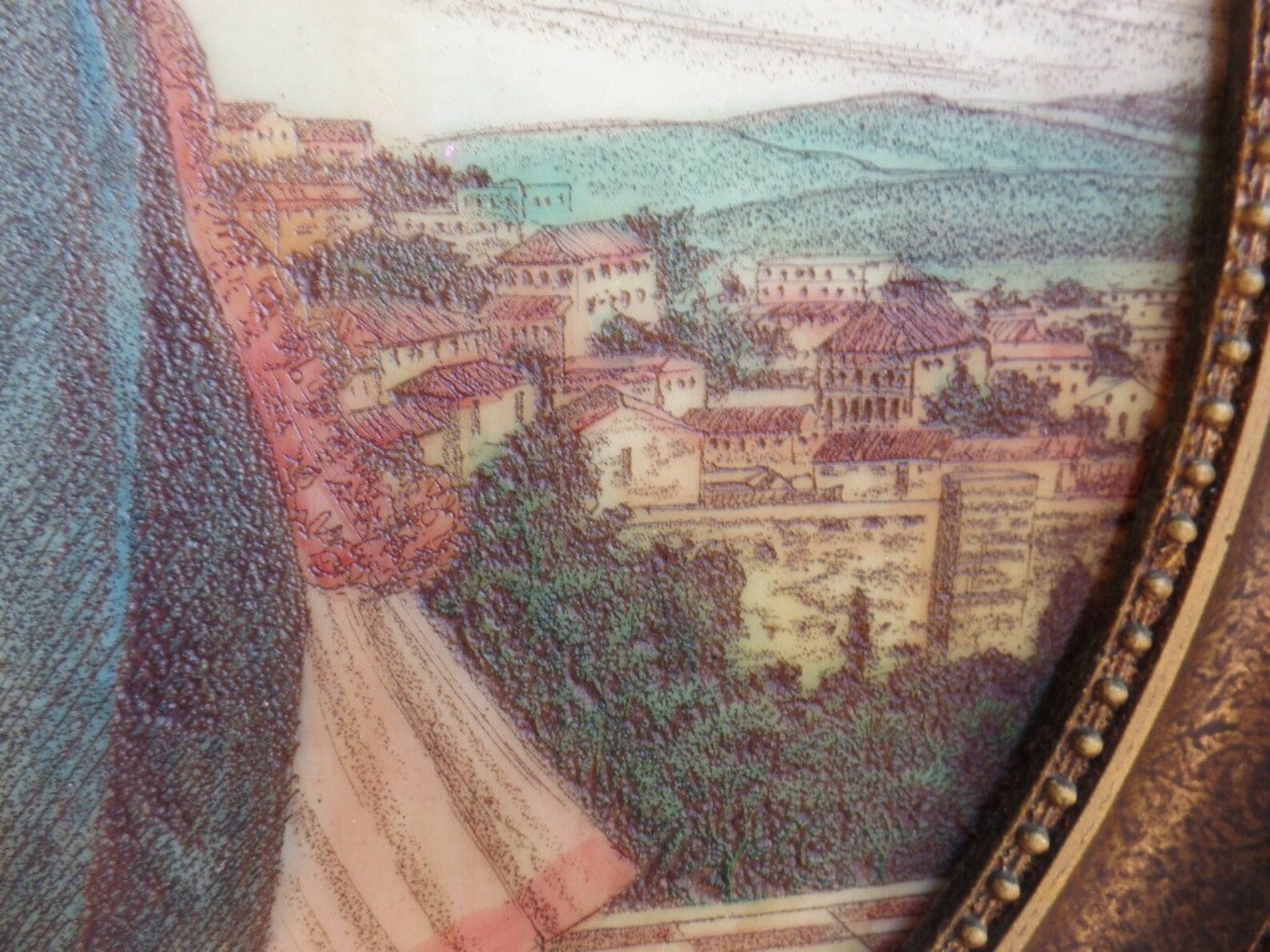 Vintage Artini Engraving Hand Painted Wall Plaque 1965 - Etsy