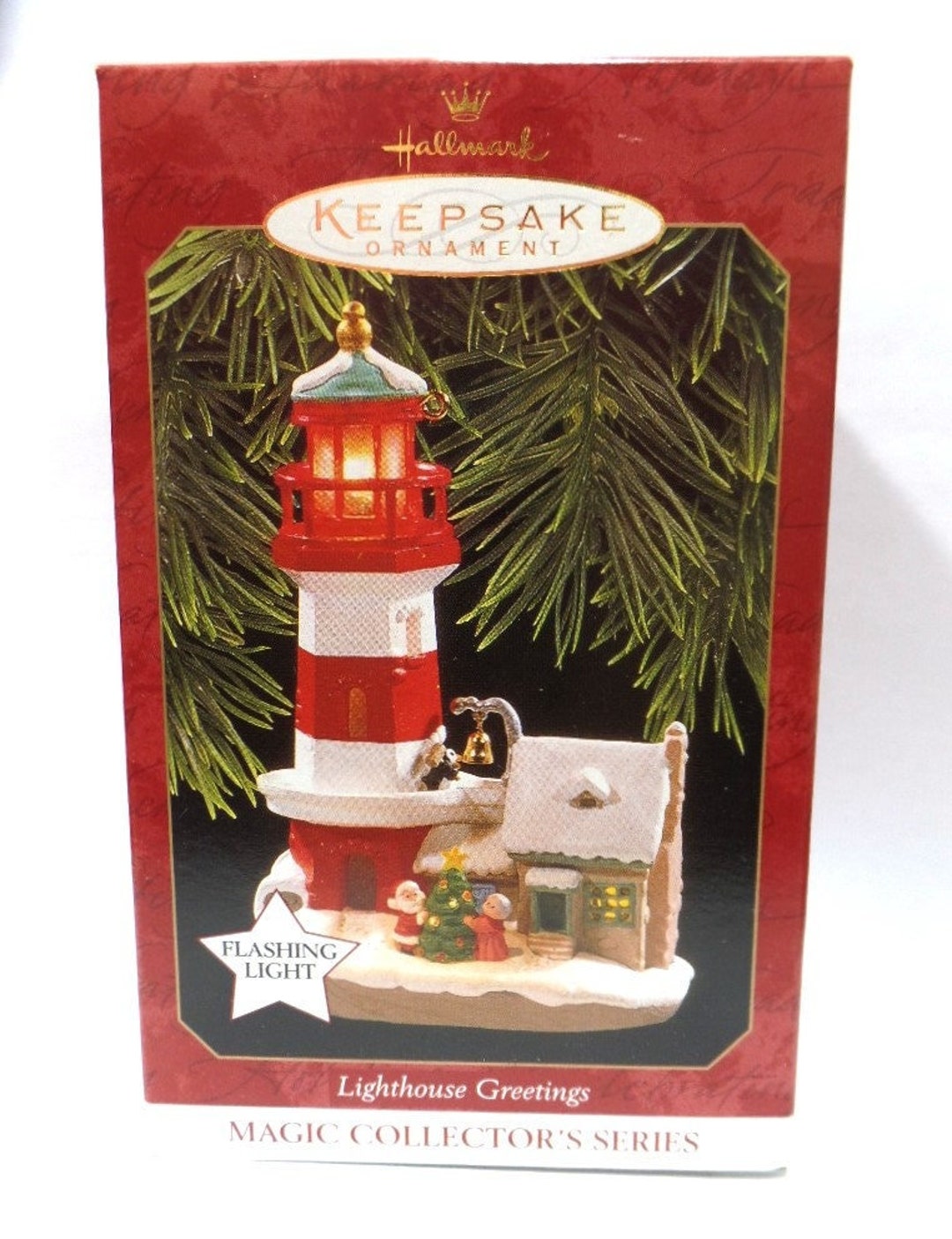 Hallmark Lighthouse Greetings Magic Christmas Ornament New NRFB 1997 ...