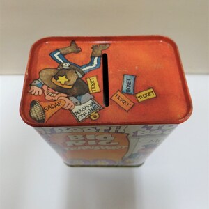 Vintage Hallmark Tin Coin Bank 1970's NOS Toll Booth Metal Piggy Bank ...