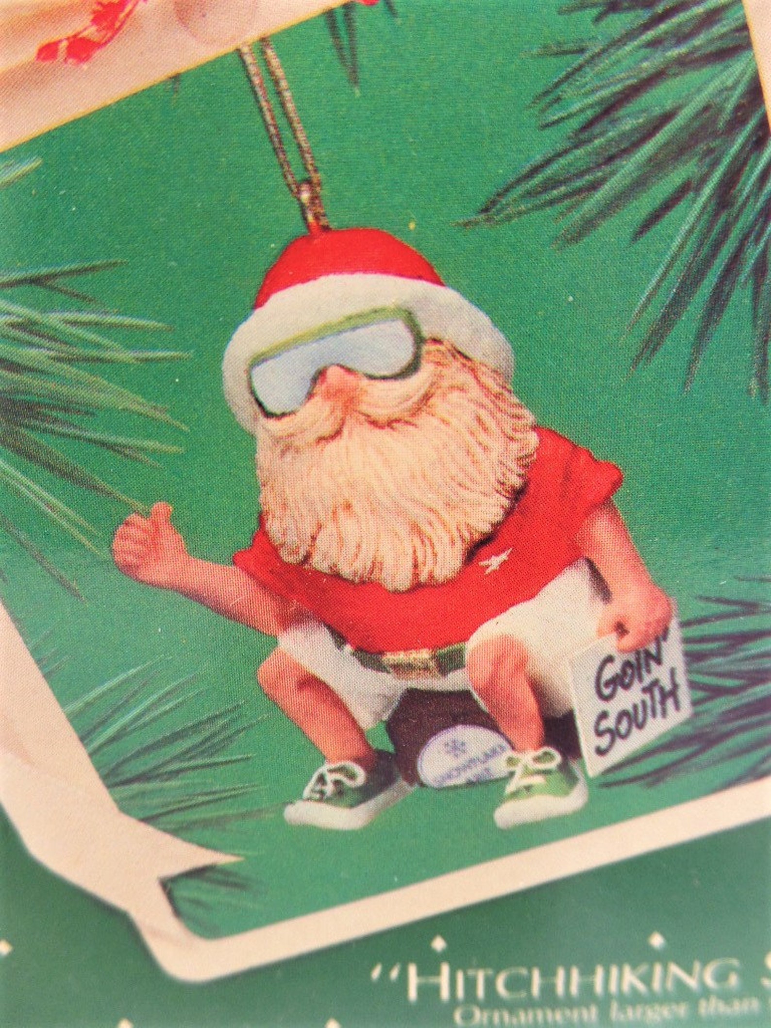 Hallmark Hitchhiking Santa Christmas Ornament 1983 NOS - Etsy