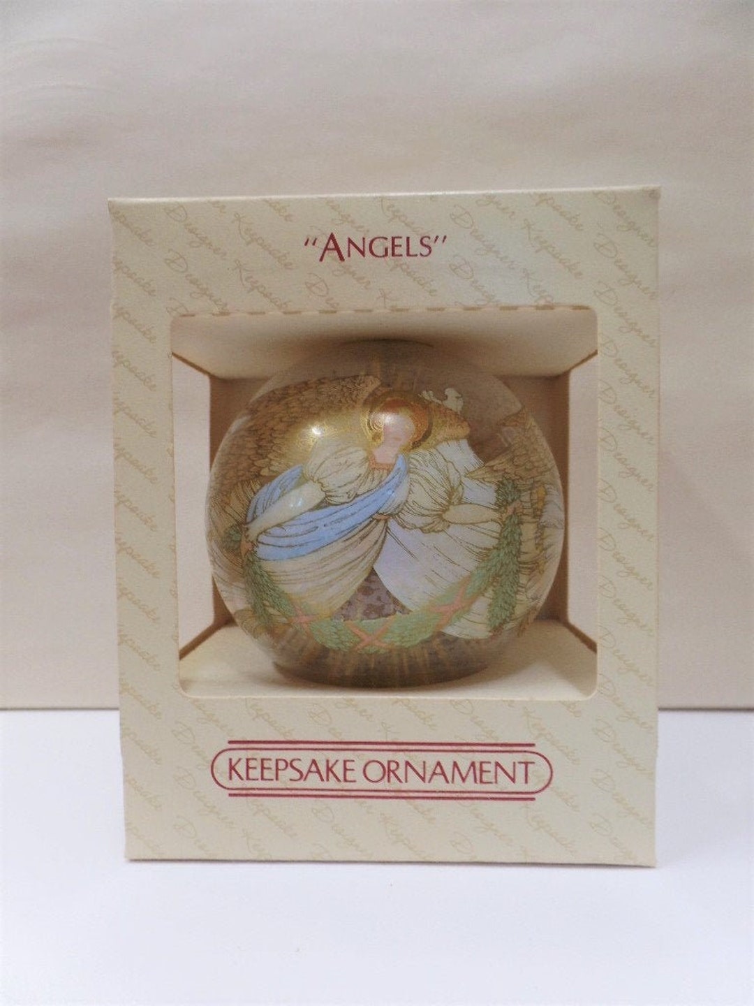 Hallmark Angels Glass Ornament 1983 NOS NRFB - Etsy