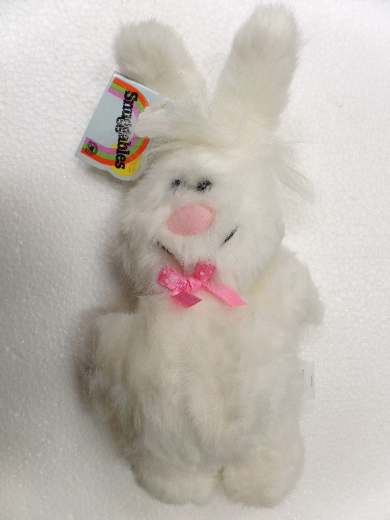 Vintage 1983 Heartline Snuggables White Easter Bunny Plush Toy - Etsy