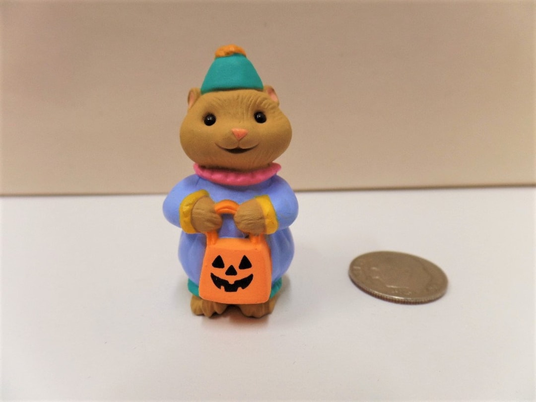 Vintage Hallmark Squirrel as Clown Halloween Merry Miniature 1994 NOS ...