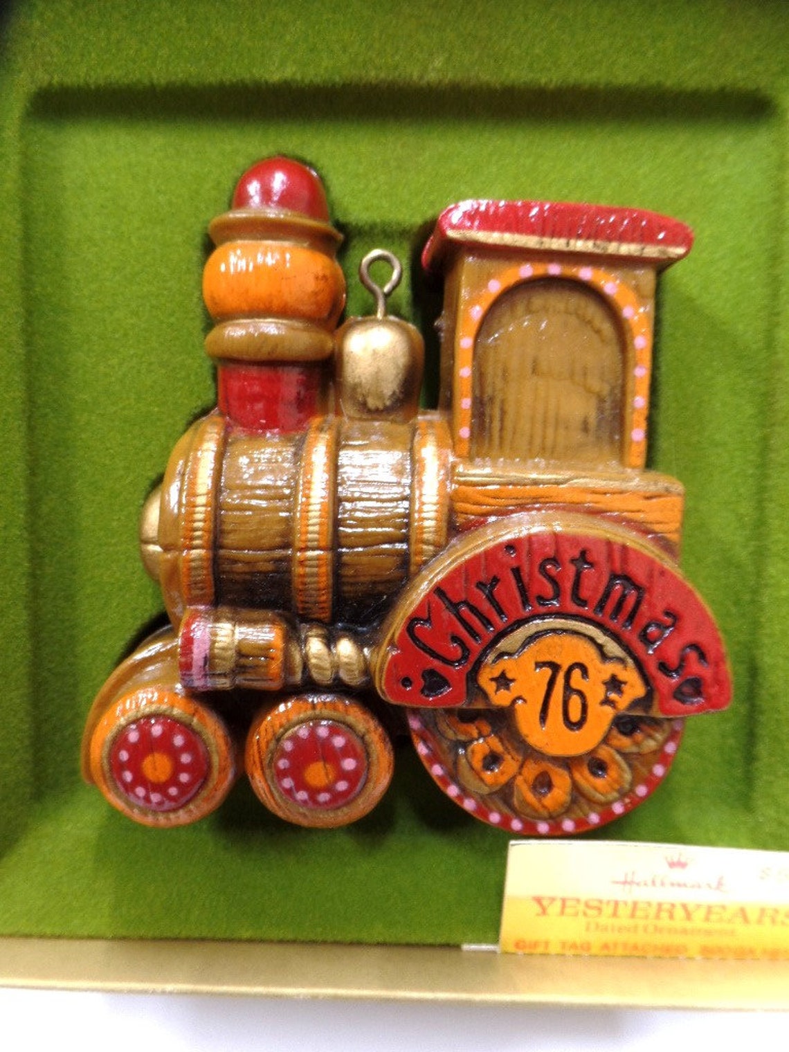 Hallmark Train Christmas Ornament 1976 NOS Yesteryears Wood - Etsy