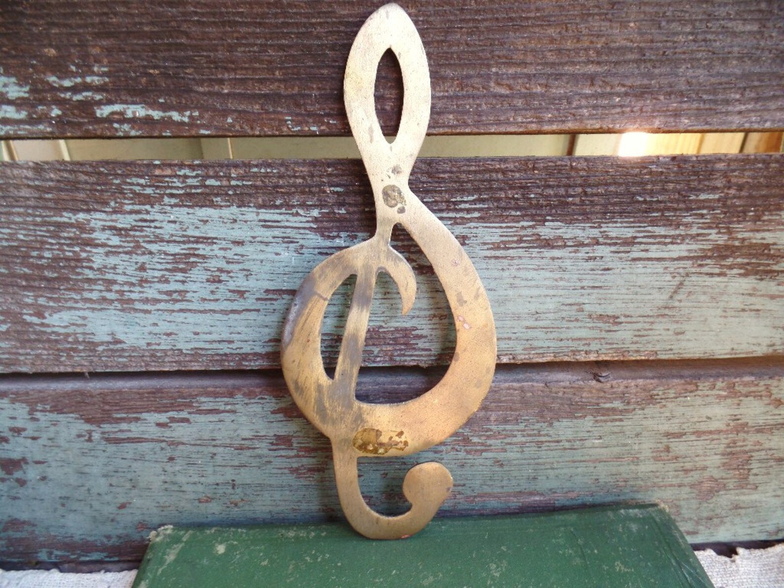Vintage Solid Brass Musical Note Brass Wall Plaque - Etsy