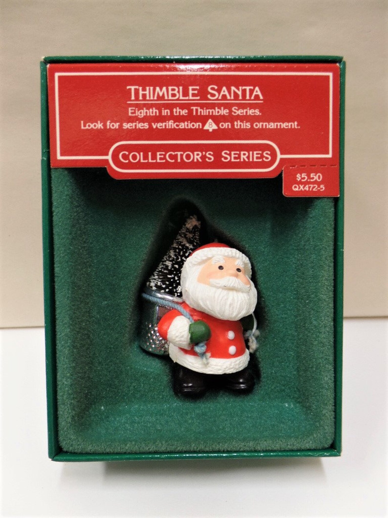 Hallmark Thimble Santa Christmas Ornament 1985 NOS 8th in | Etsy