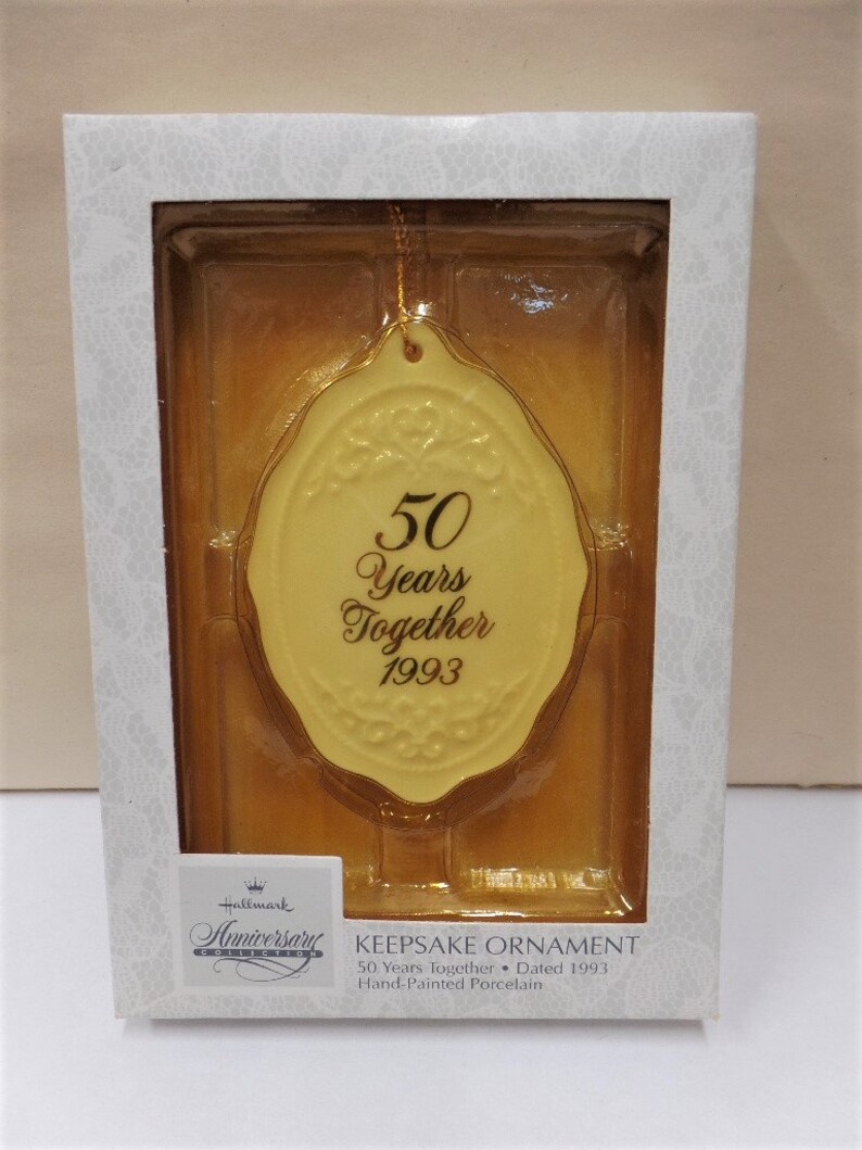 Hallmark 50 Years Together Porcelain Christmas Ornament 1993 - Etsy