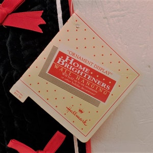 Hallmark Wall Hanging Christmas Ornament Display 1984 NOS Wood Fabric ...