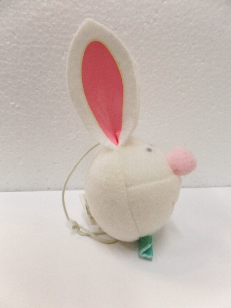 Vintage Hallmark Bunny Head Fabric Easter Ornament 1988 NOS Graphics ...