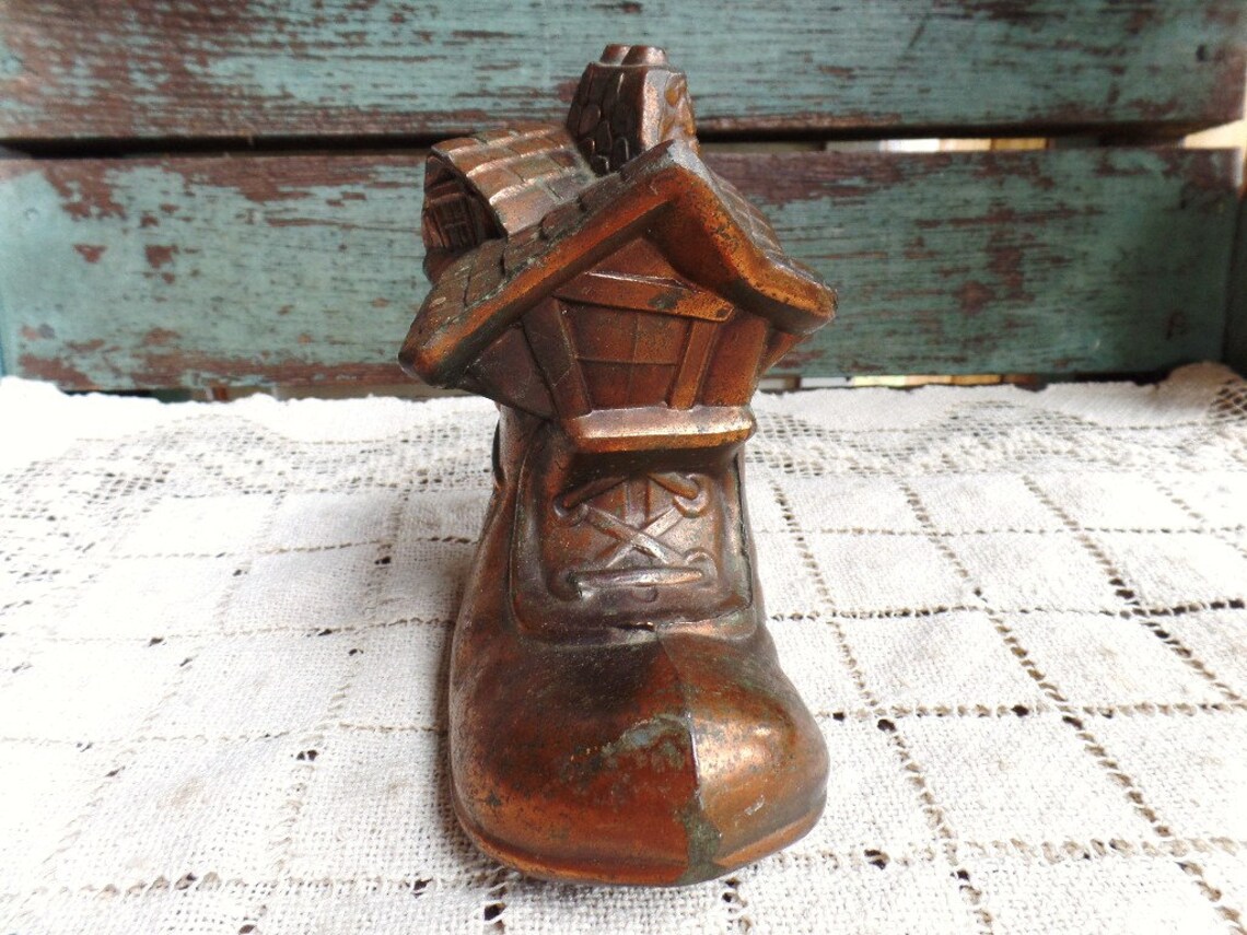 Vintage Shoe House Coin Bank Old Woman Who Lived in A Shoe - Etsy
