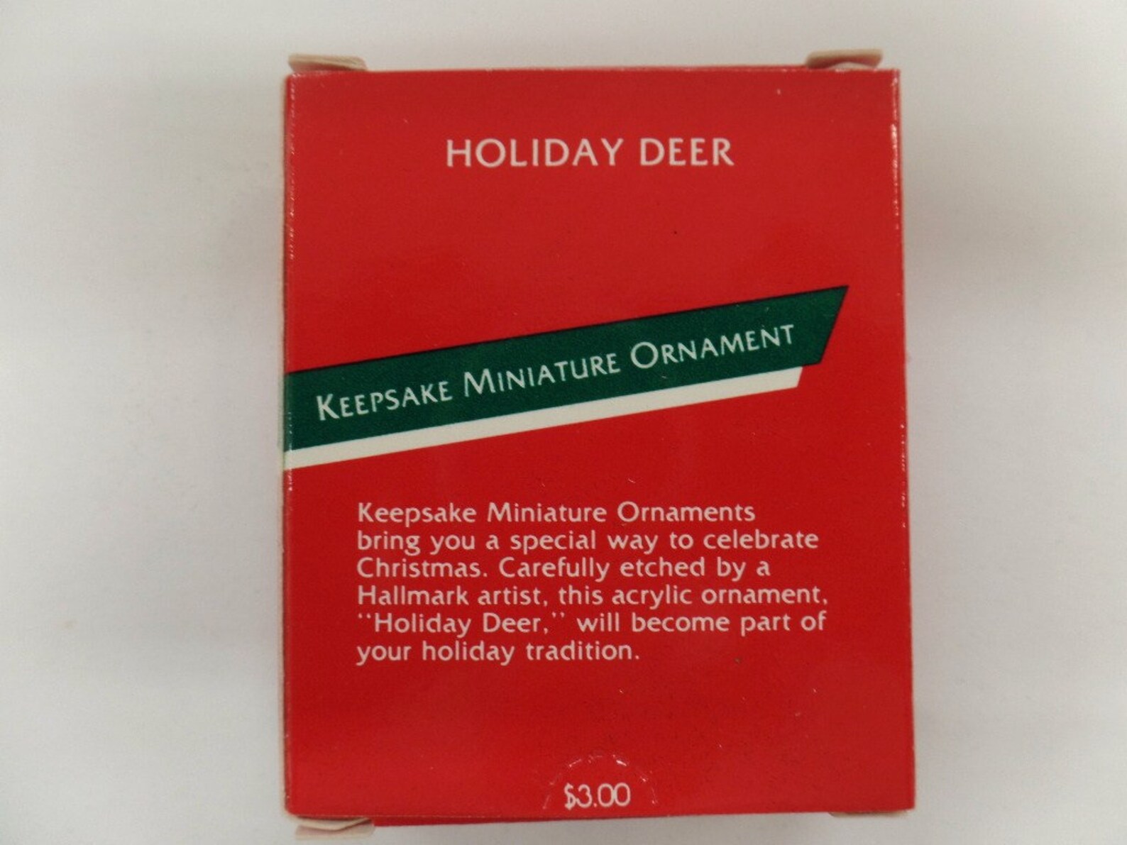 Hallmark Holiday Deer Miniature Christmas Ornament 1989 NOS - Etsy