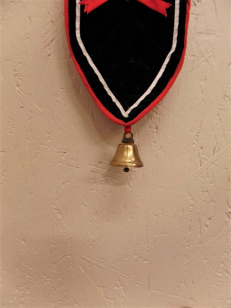 Hallmark Wall Hanging Christmas Ornament Display 1984 NOS Wood Fabric ...