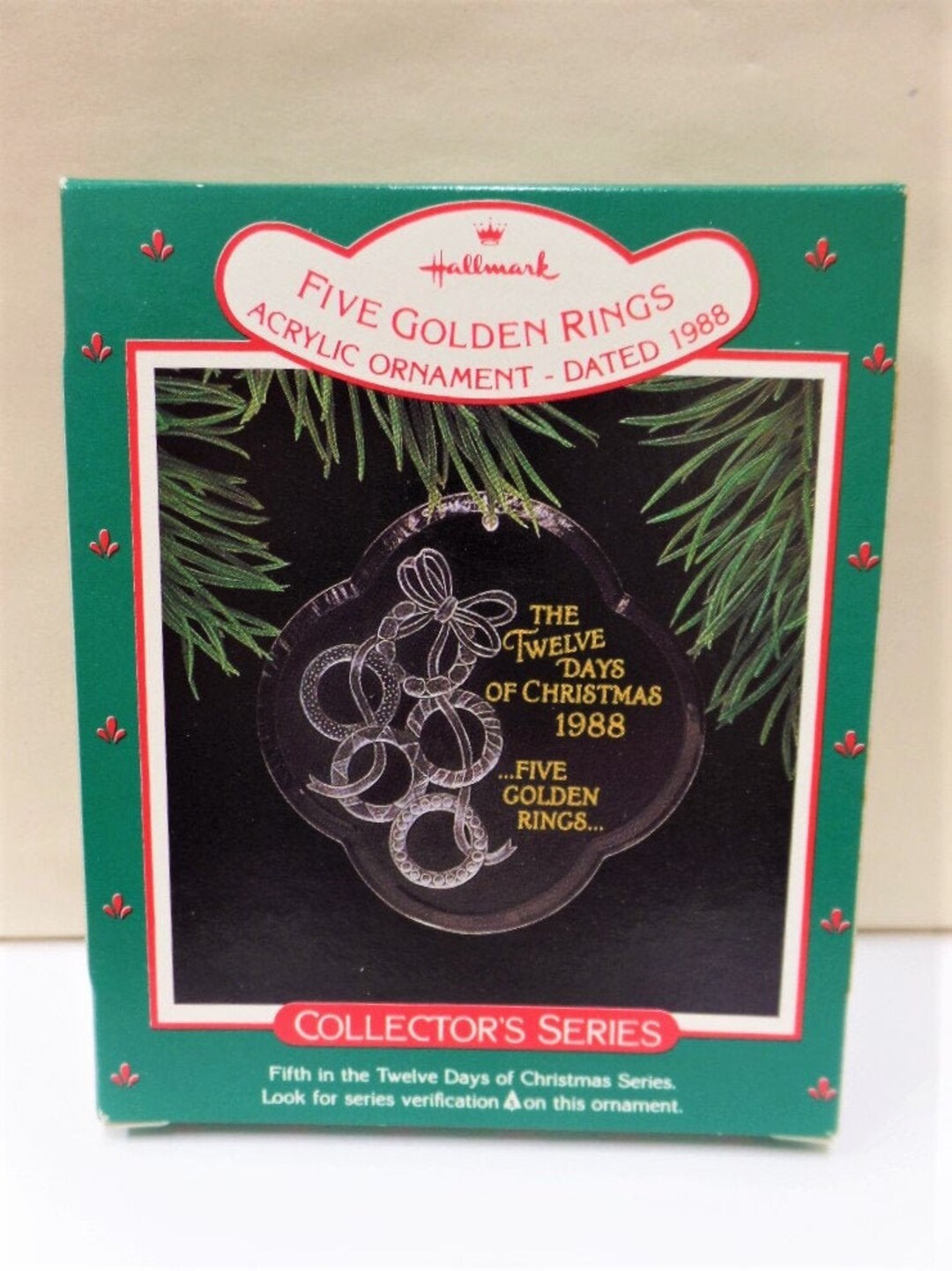 Hallmark the Twelve Days of Christmas Five Golden Rings Acrylic ...