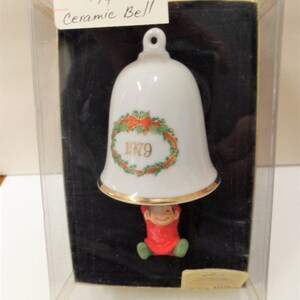 Hallmark the Bellswinger Porcelain Bell Christmas Ornament 1979 1st in ...