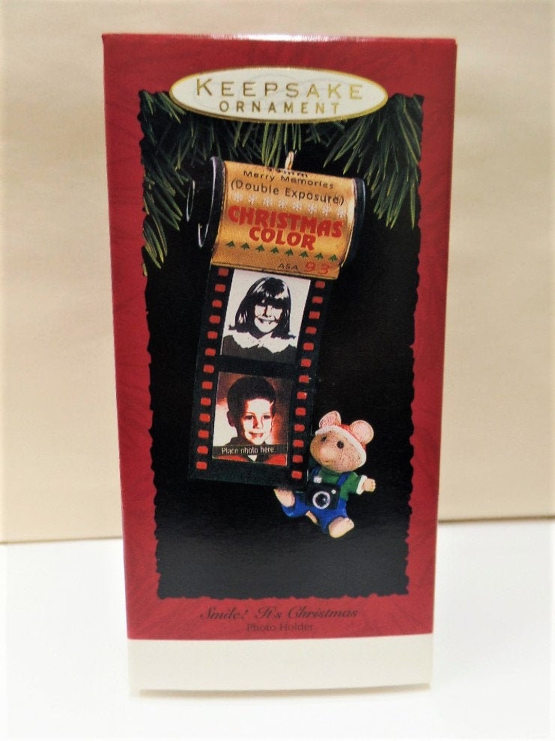 Hallmark Smile! It's Christmas Photo Holder Christmas Ornament 1993 NOS ...