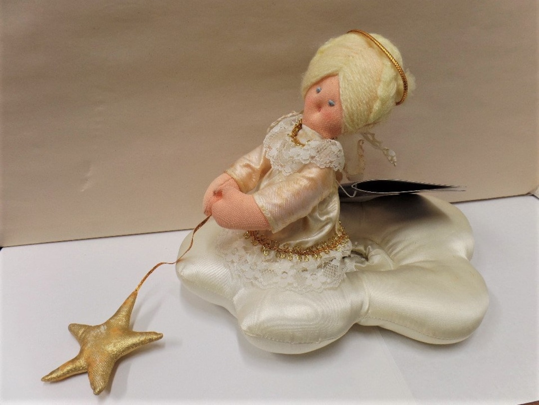 Vintage Hallmark Starry Angel Tree Topper 1986 NOS Angel on Cloud - Etsy
