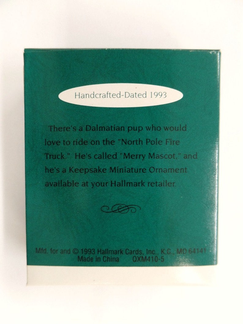 Hallmark North Pole Fire Truck Miniature Christmas Ornament | Etsy
