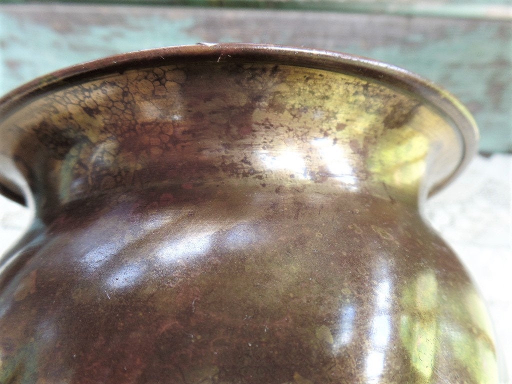 Vintage Small Brass Flower Pot Brass Planter Embossed Twist Design - Etsy