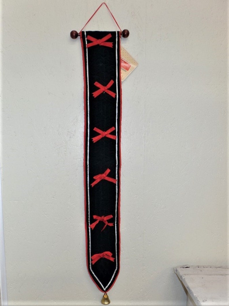Hallmark Wall Hanging Christmas Ornament Display 1984 NOS Wood Fabric ...