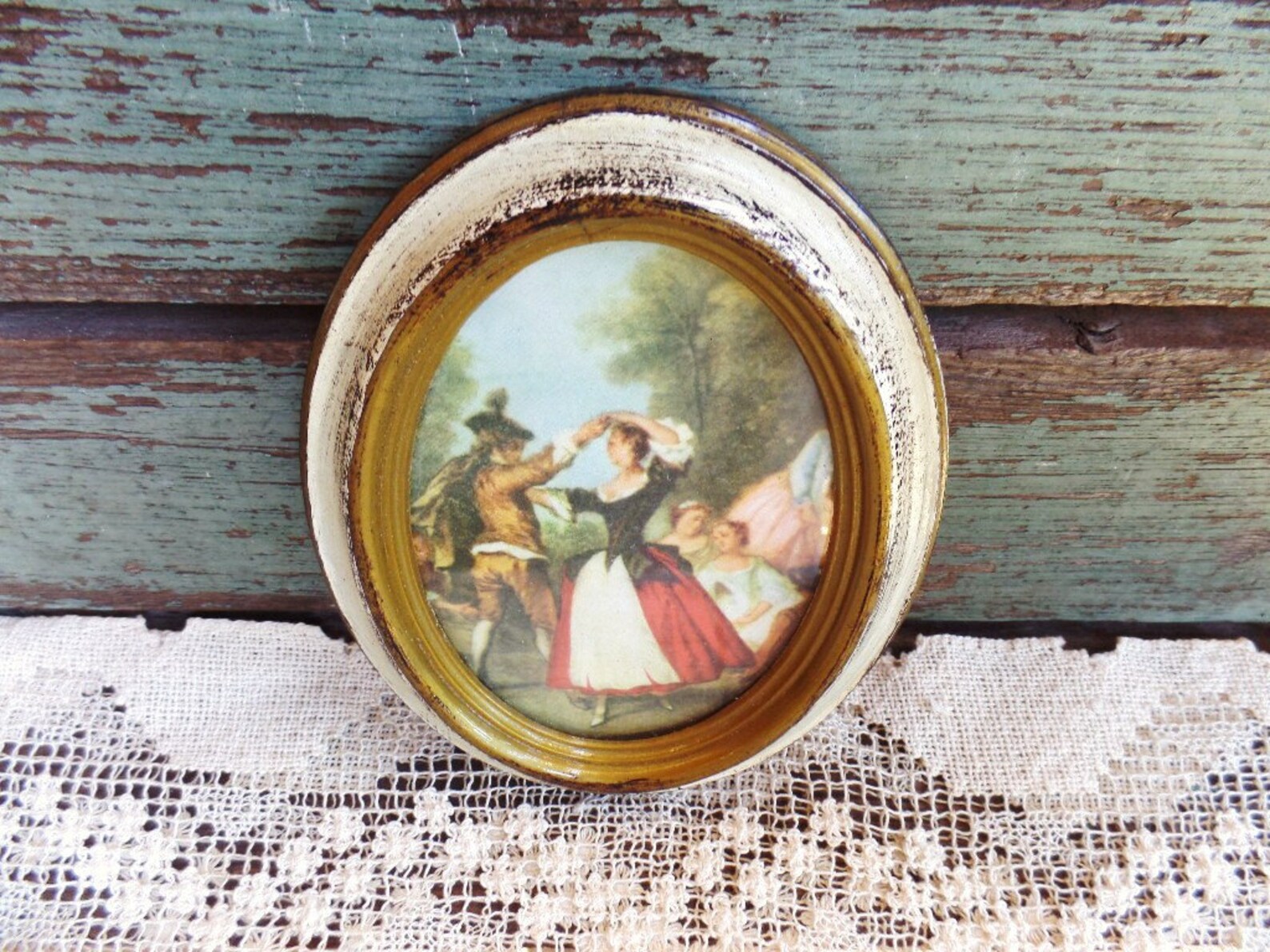 Vintage Italian Wall Picture Man Woman Dancing | Etsy