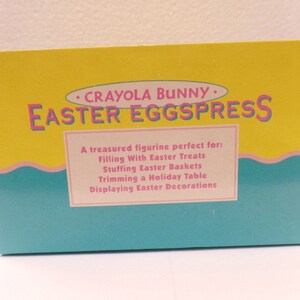 Hallmark Crayola Bunny Easter Eggspress Figurine 1993 Candy Cotton Tail ...