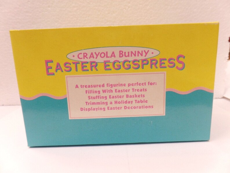 Hallmark Crayola Bunny Easter Eggspress Figurine 1993 Candy | Etsy