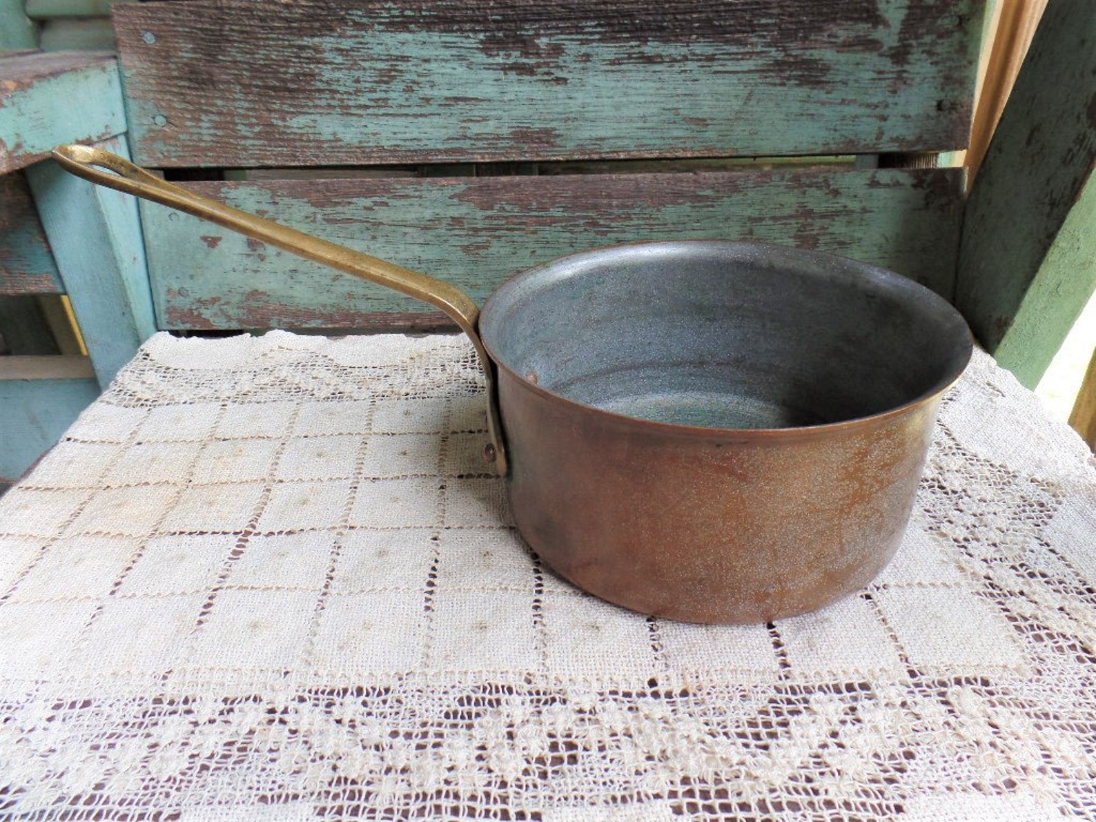 Vintage Copral Copper Sauce Pan Brass Handle Made in Portugal | Etsy