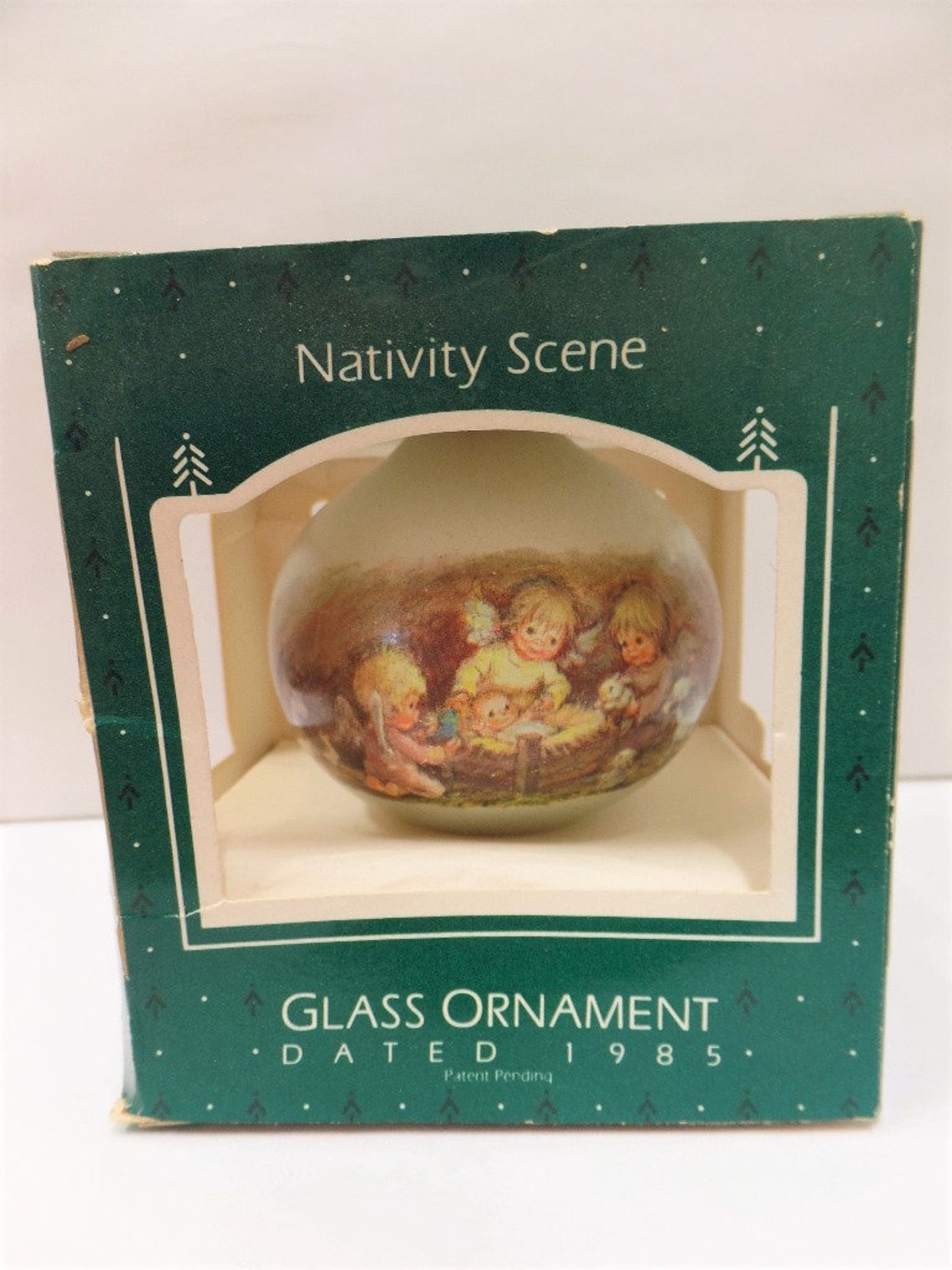 Hallmark Nativity Scene Glass Christmas Ornament 1985 NRFB New - Etsy