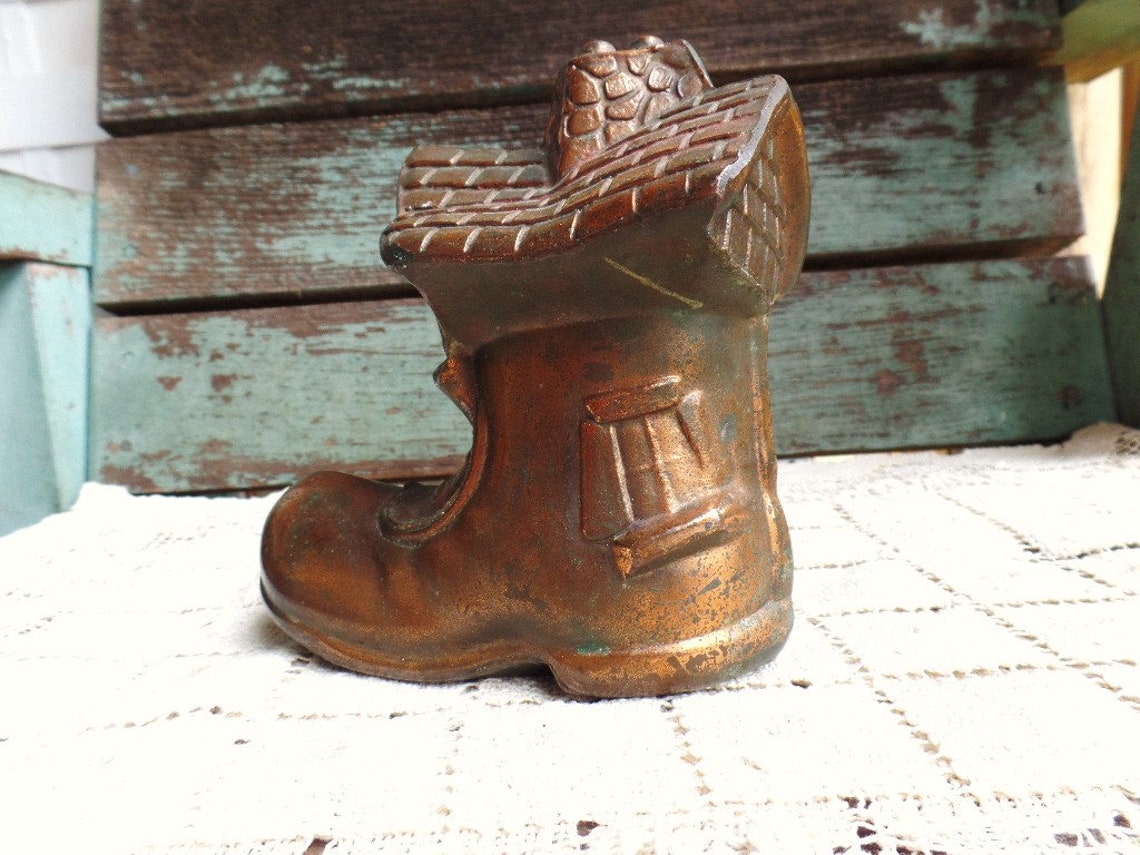 Vintage Shoe House Coin Bank Old Woman Who Lived In A Shoe | Etsy