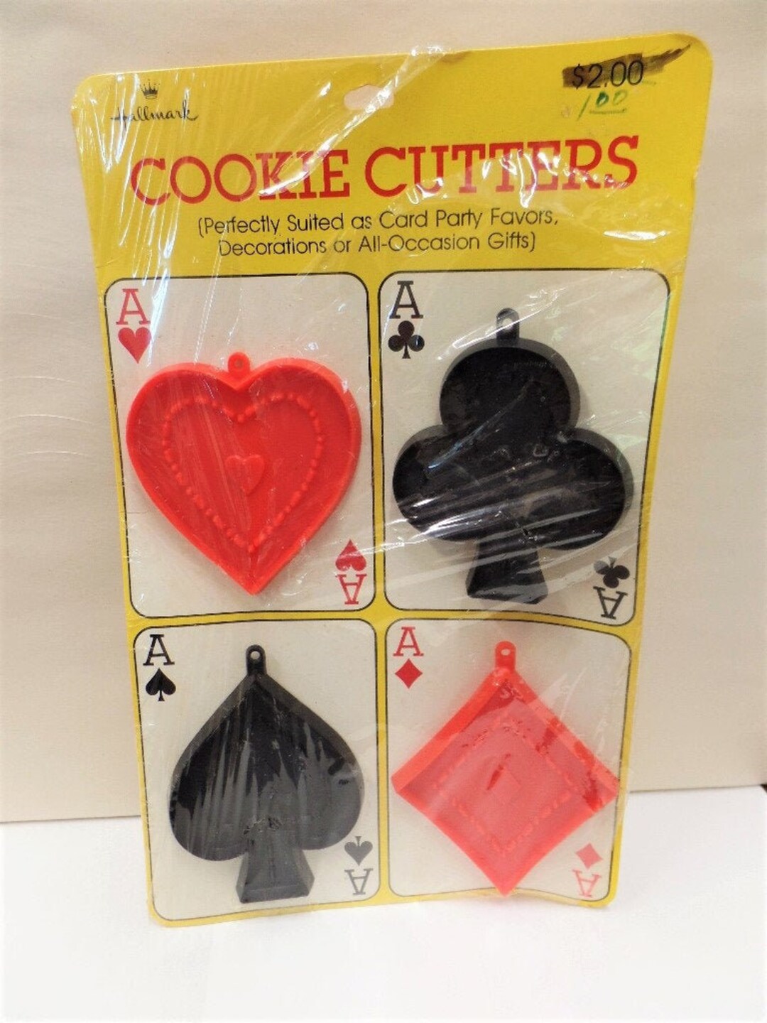 Vintage Hallmark Playing Card Suits Cookie Cutters 1980's NOS Unopened ...