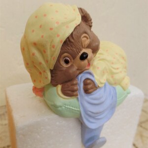 Vintage Hallmark Sleepy Bear Stocking Hanger 1986 NOS Original Box Bear ...