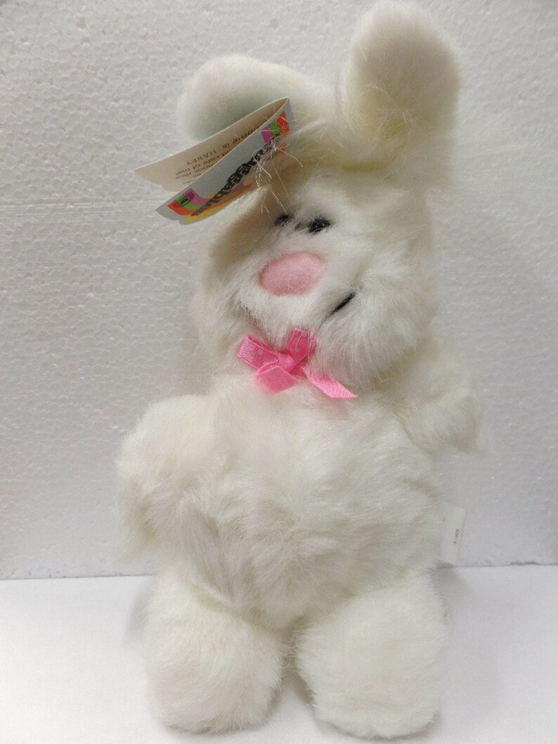 Vintage 1983 Heartline Snuggables White Easter Bunny Plush Toy - Etsy