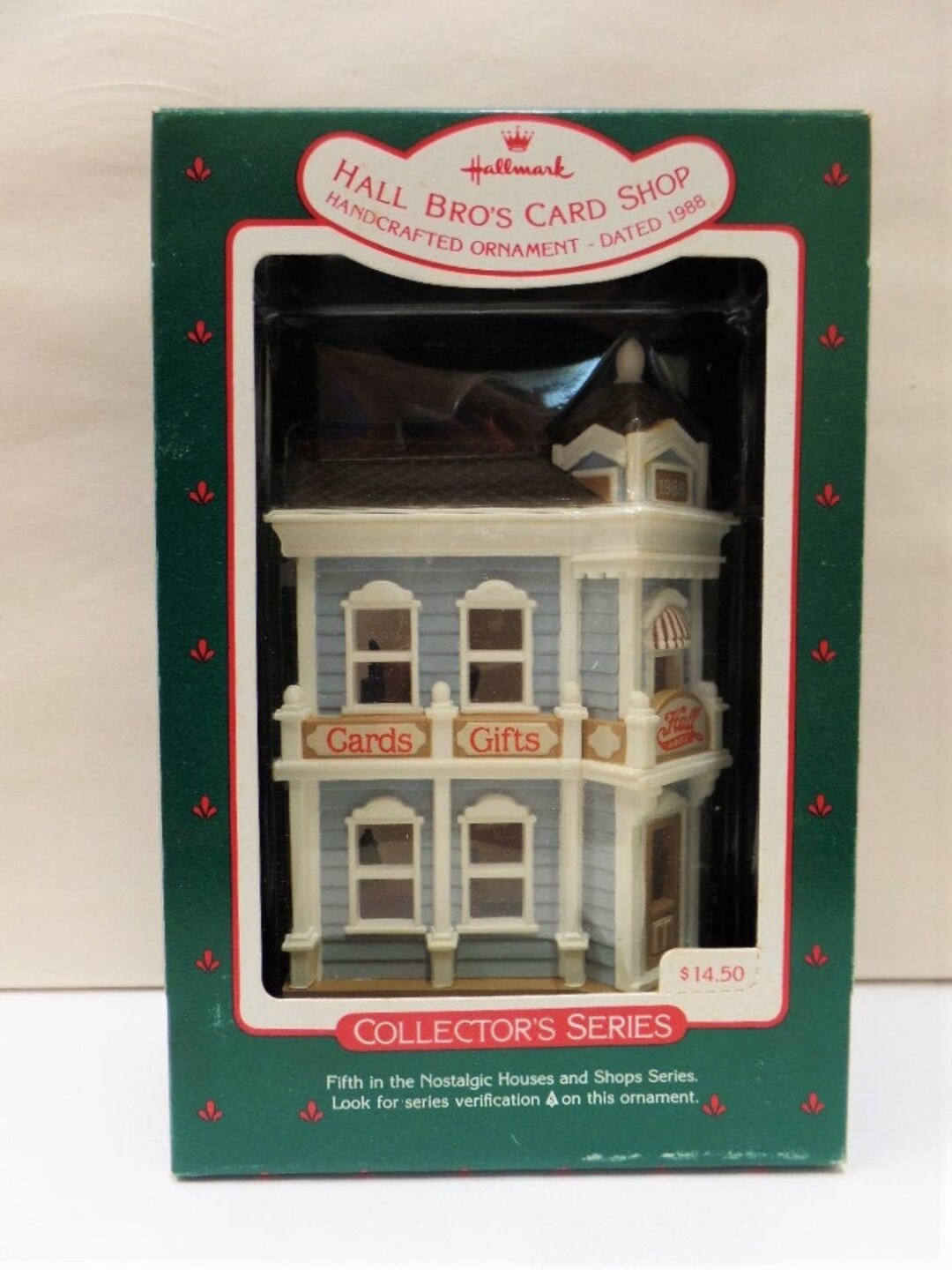 Hallmark Hall Bro's Card Shop Ornament 5th in Series 1988 Nostalgic ...