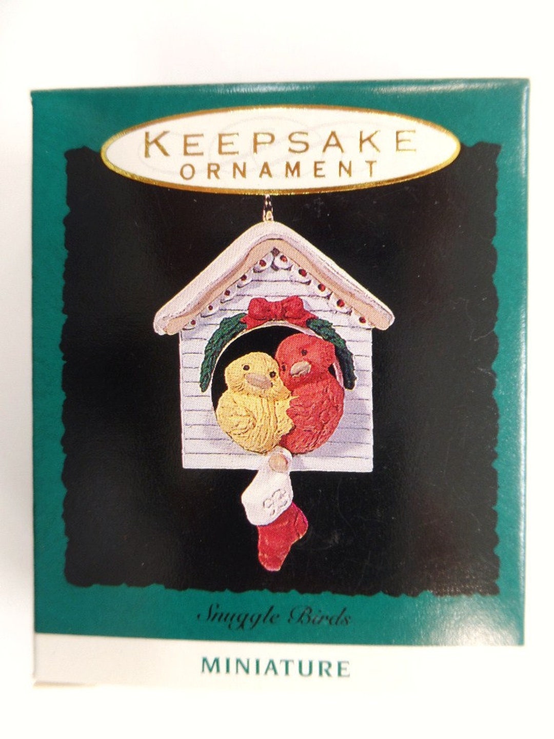 Hallmark Snuggle Birds Miniature Christmas Ornament 1993 Feather Tree ...