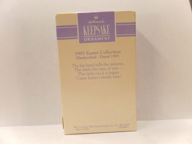 Hallmark Time for Easter Ornament 1993 NOS Rabbits on Clock - Etsy