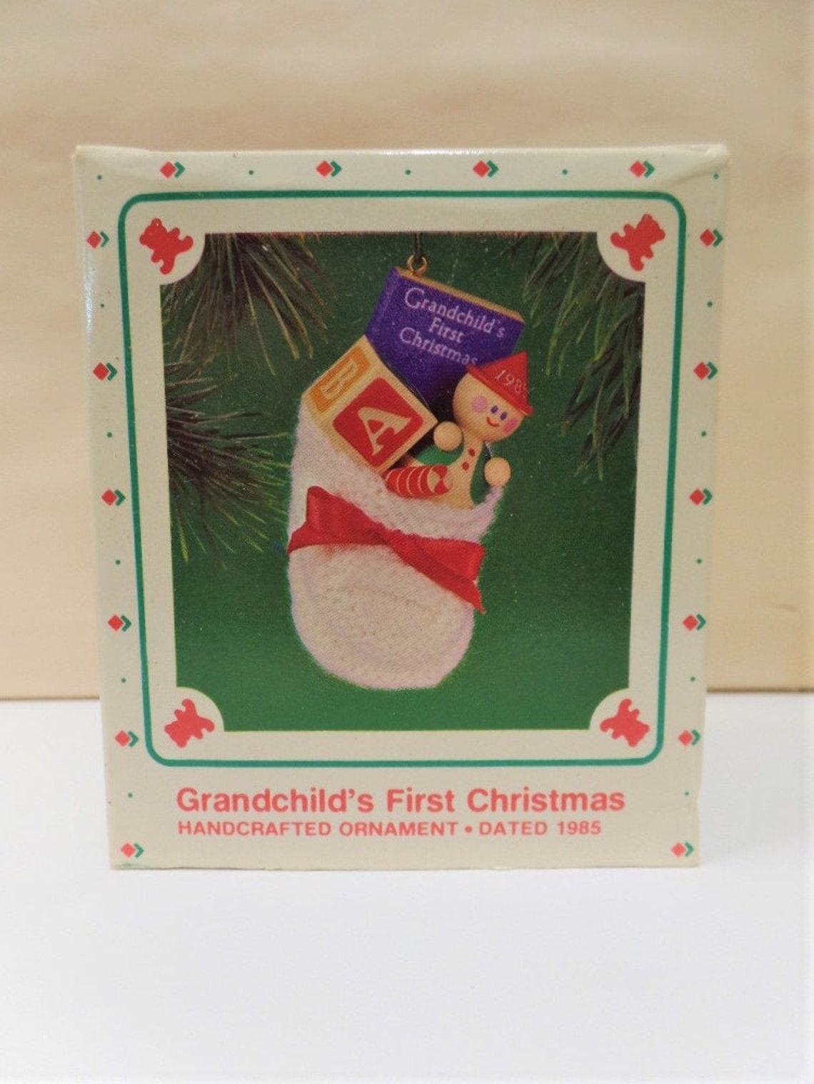 Hallmark Grandchild's First Christmas Ornament 1985 NOS Bootie - Etsy