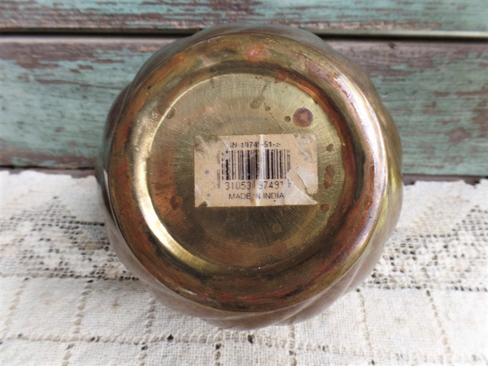 Vintage Small Brass Flower Pot Brass Planter Embossed Twist - Etsy