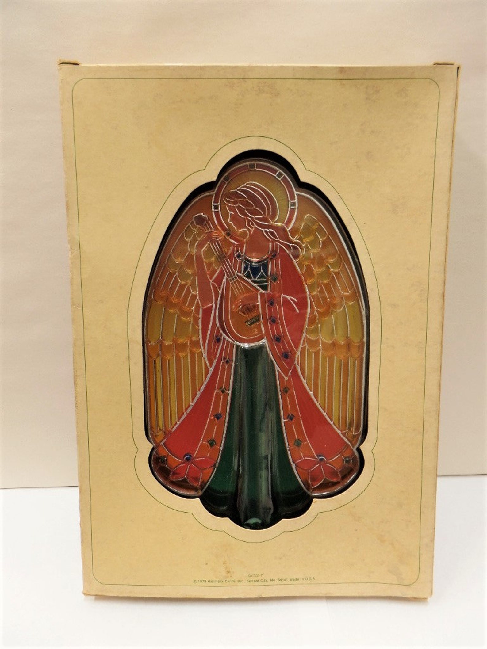 Vintage Hallmark Christmas Angel Tree Topper 1979 NOS Colorful | Etsy