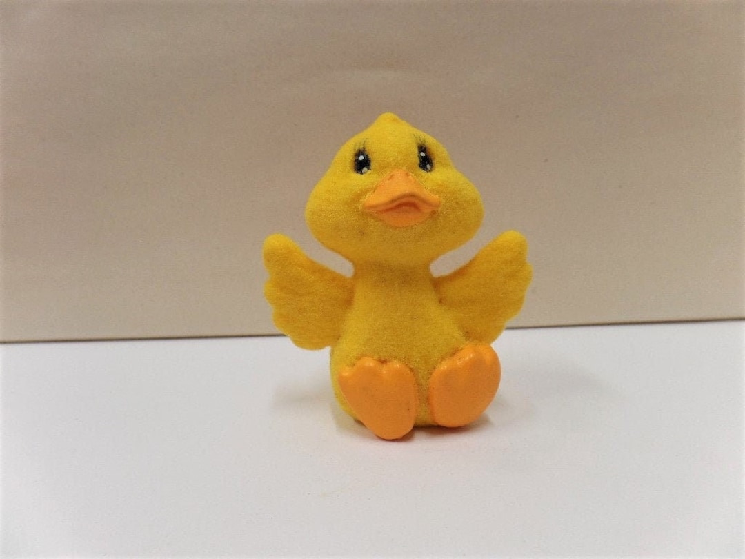 Vintage Hallmark Heartline Flocked Duckling Miniature 1980's NOS Cute ...