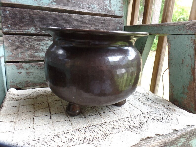 Vintage Footed Hammered Copper Pot Copper Planter Russian - Etsy