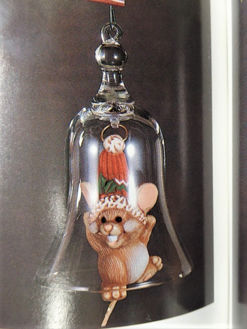 Hallmark Mouse in Bell Christmas Ornament 1983 NOS Glass - Etsy