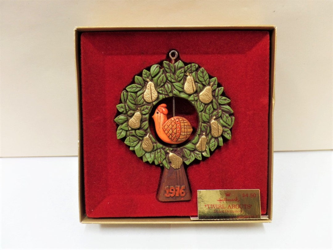 Hallmark Partridge Twirl About Christmas Ornament 1976 NOS Wood Look ...