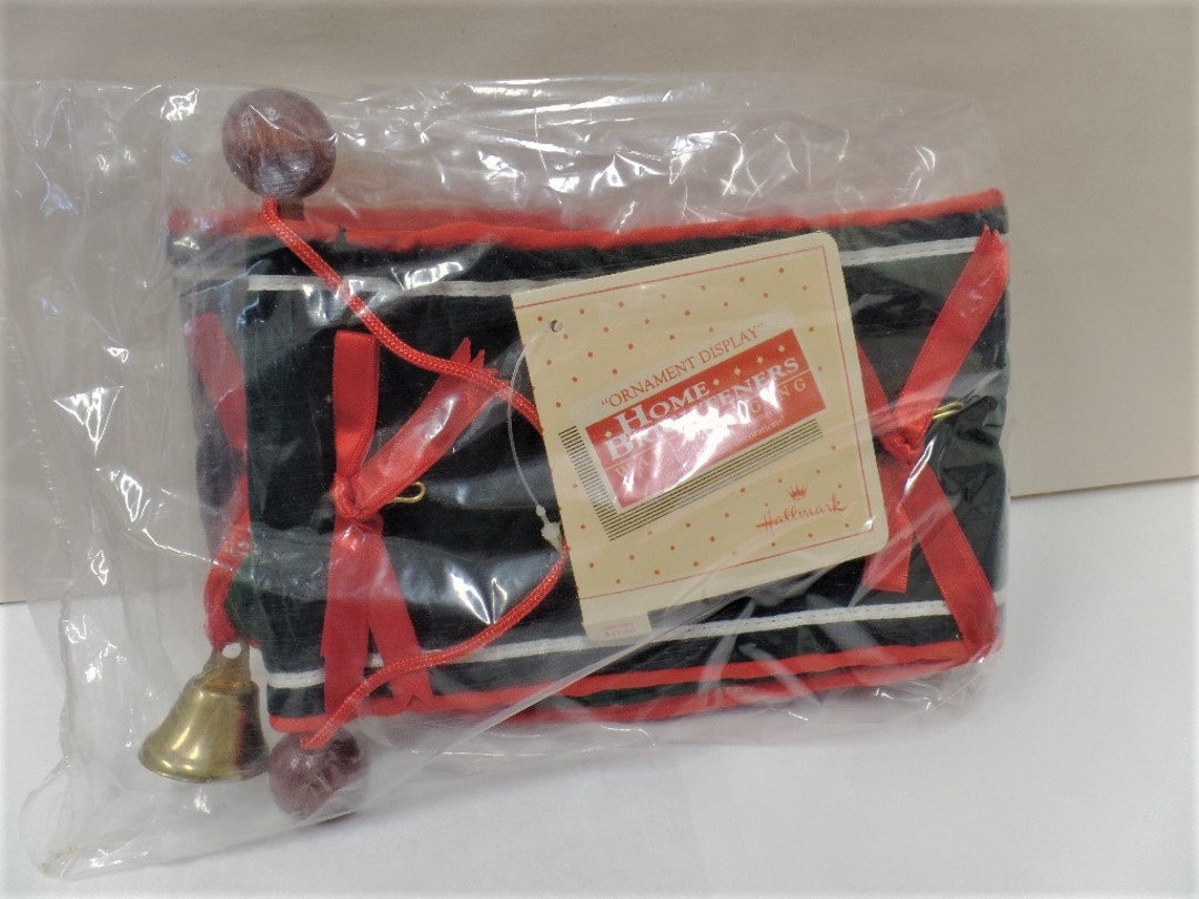 Hallmark Wall Hanging Christmas Ornament Display 1984 NOS Wood Fabric ...
