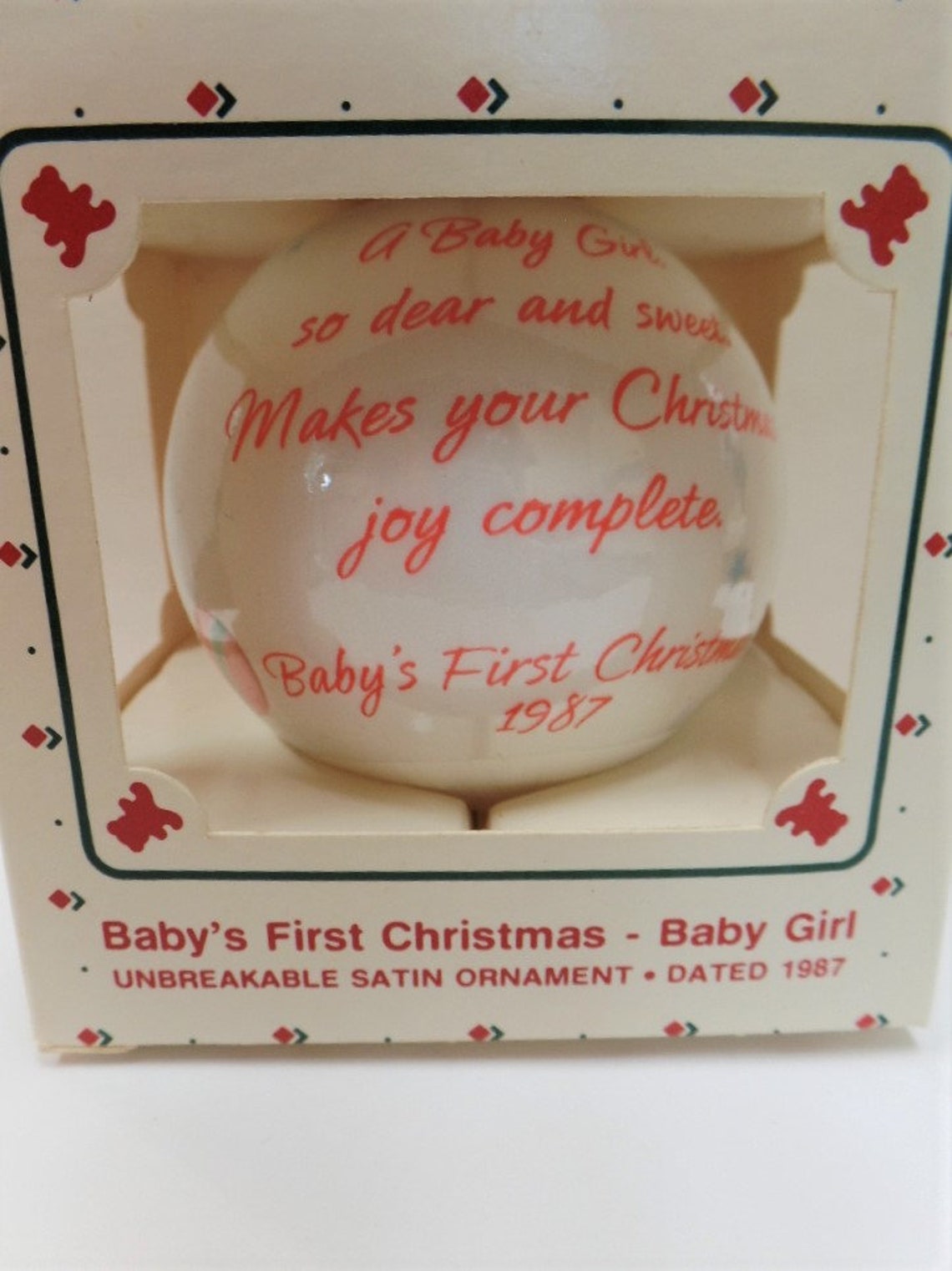 Hallmark Baby's First Christmas Ornament 1987 NOS Baby - Etsy