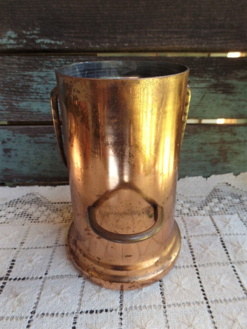 Vintage Copper Milk Pitcher Brass Handles Copper Beverage Can - Etsy
