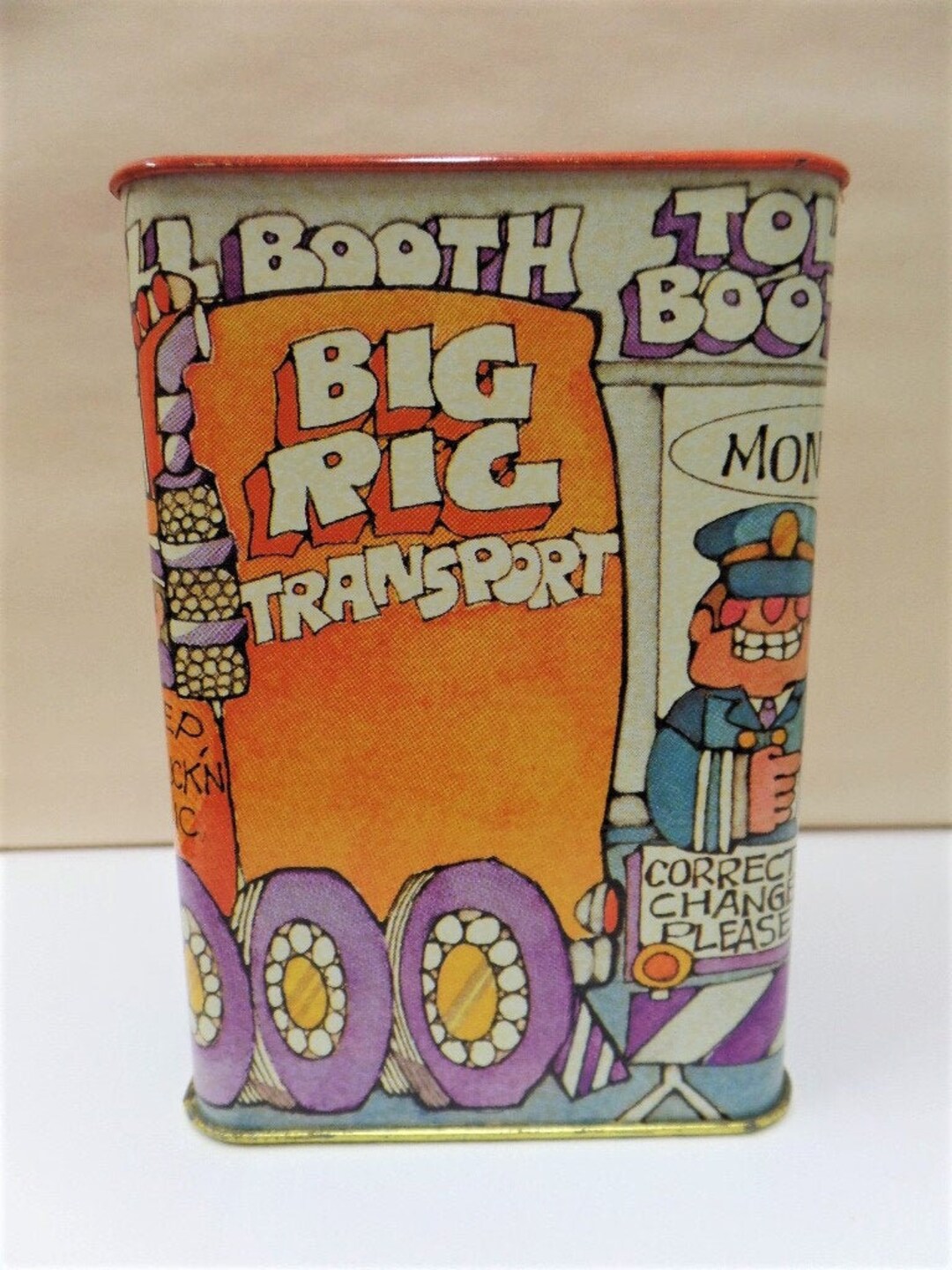 Vintage Hallmark Tin Coin Bank 1970's NOS Toll Booth Metal Piggy Bank ...