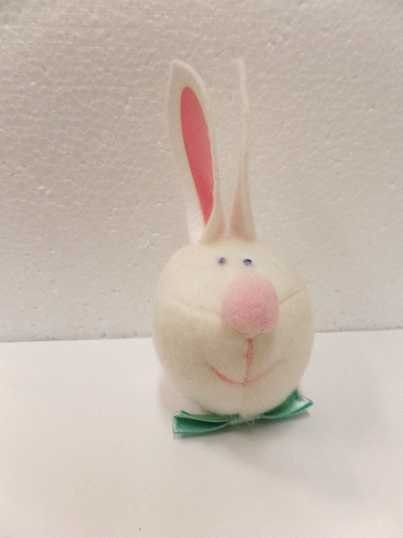 Vintage Hallmark Bunny Head Fabric Easter Ornament 1988 NOS Graphics ...