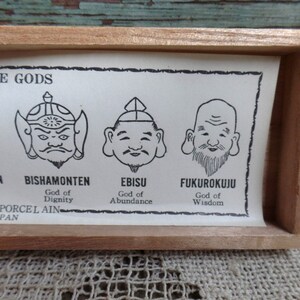 Vintage Toshikane Seven Gods of Good Fortune Hand Painted Ceramic ...